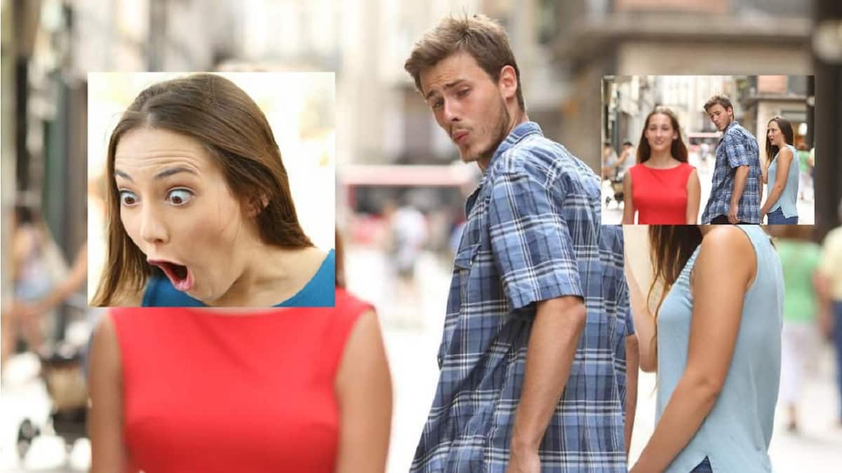 Distracted boyfriend’s girl has a secret past and it’s shocking – Firstpost