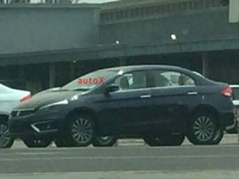 Maruti Suzuki Ciaz facelift spotted at a stockyard without camouflage ...