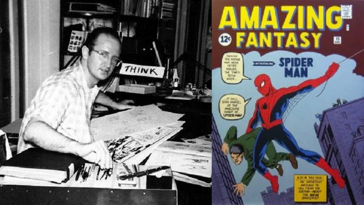 Steve Ditko, creator of Marvel Comics' popular superheroes Spider-Man ...