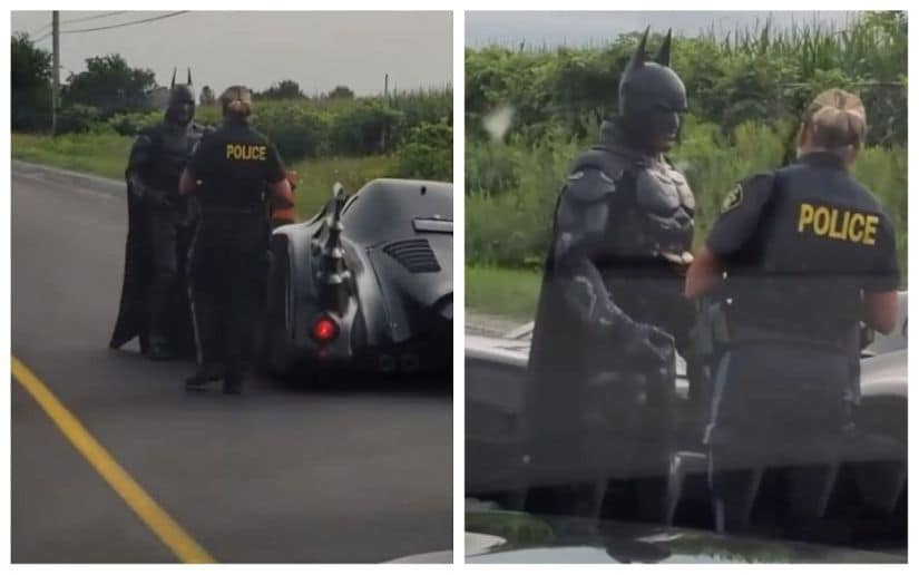 Batman In His Batmobile Gets Pulled Over By Canadian Police — For A Selfie Today In Wait What 3286
