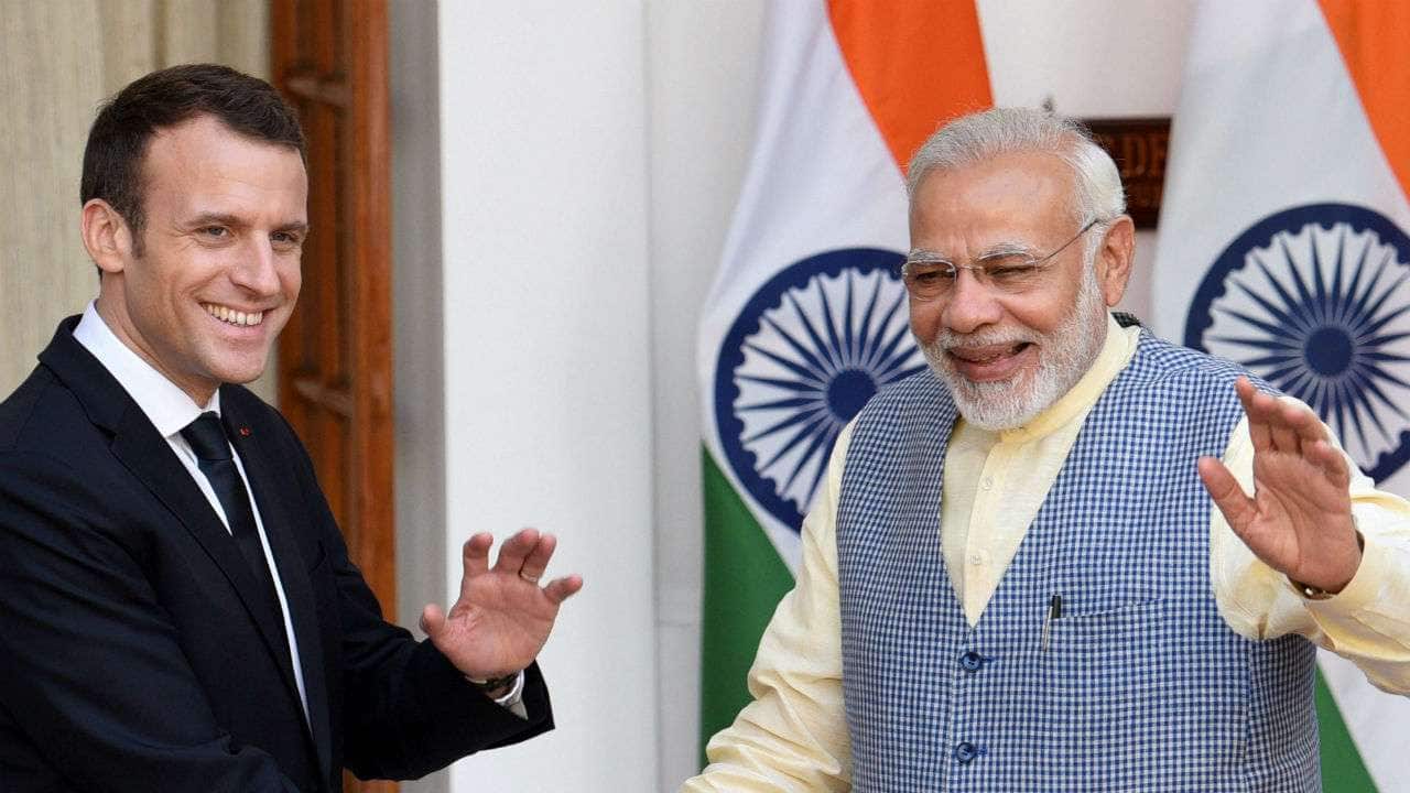 Narendra Modi, French president Emmanuel Macron jointly awarded UN's ...