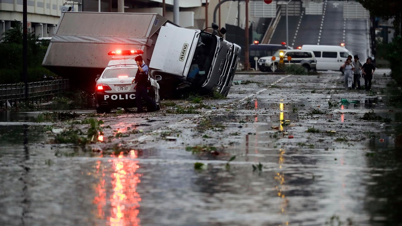 Typhoon Jebi: Two killed as storm batters Japan; evacuation orders ...
