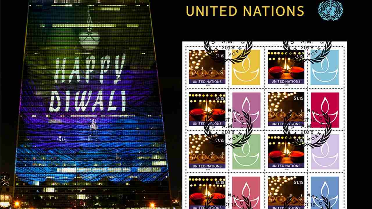 UN postal agency issues special Diwali postage stamp to commemorate ...