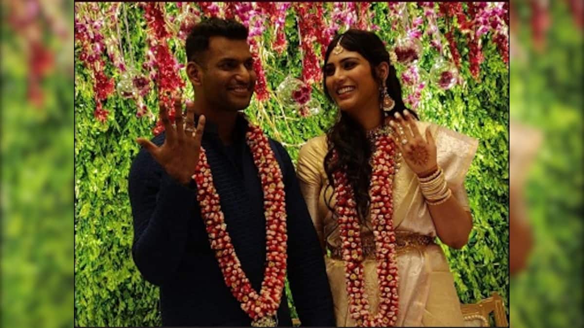 Tamil actor Vishal gets engaged to Arjun Reddy actress Anisha Alla in a ...