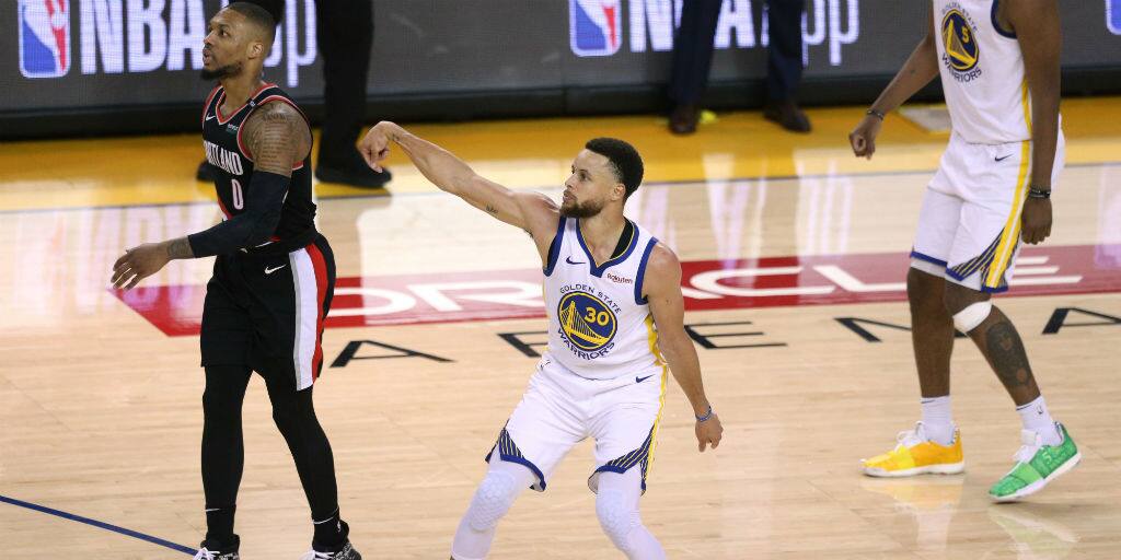 NBA Playoffs 2019: Stephen Curry drains nine three-pointers against ...
