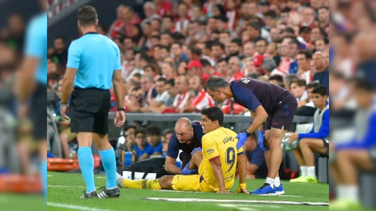 LaLiga: Luis Suarez suffers right leg injury in Barcelona's 1-0 defeat ...