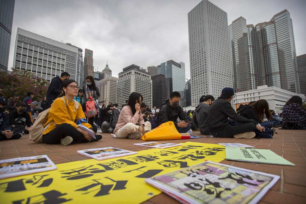 Protests flare up at Hong Kong shopping malls; demonstrators scuffle ...