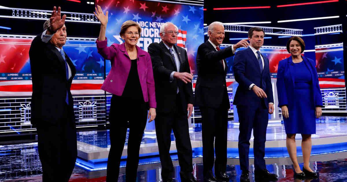 Democratic rivals unite against billionaire Michael Bloomberg in first ...