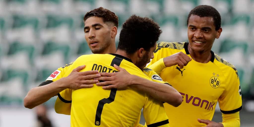 Bundesliga: Raphael Guerreiro, Achraf Hakimi score as Dortmund beat ...