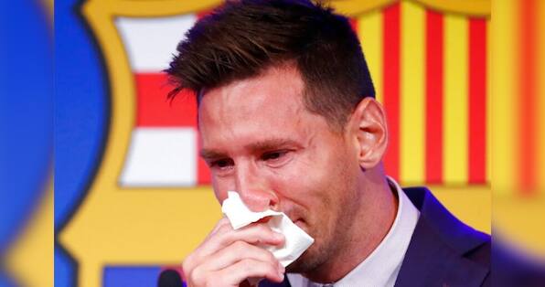 Lionel Messi's used tissue from Barcelona farewell presser up for sale ...