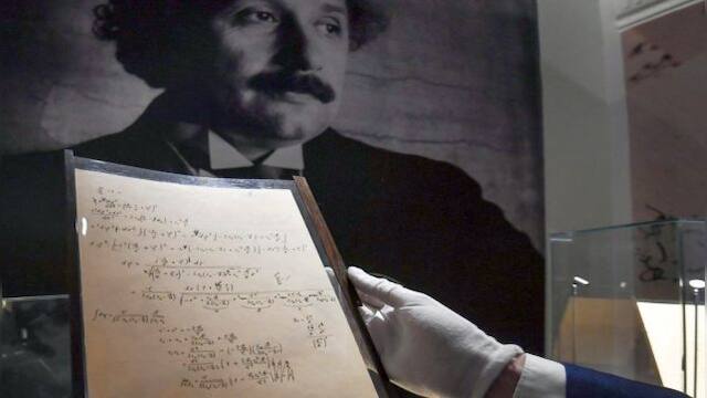 Albert Einstein's notes on theory of relativity sold for record $13 ...