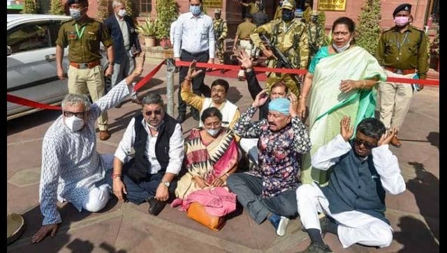 Tmc Protests Leader Saayonis Arrest Outside Mha Mamata To Raise Tripura Violence With Modi