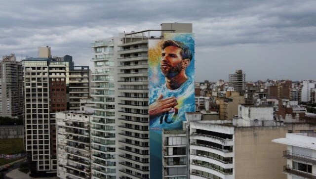 Lionel Messi gets a 69-metre mural in hometown Rosario