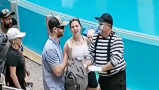 Watch| Mime makes father carry backpack to help his wife as internet ...