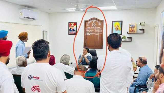 AAP Punjab MLA Anmol Gagan Mann's photo sitting on DSP's chair goes ...