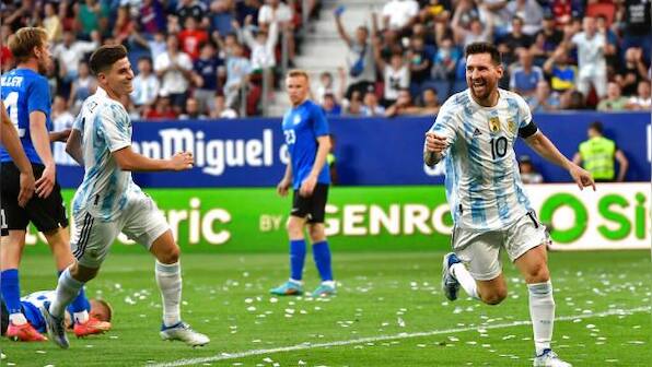 Lionel Messi scores all five goals in Argentina's win over Estonia ...