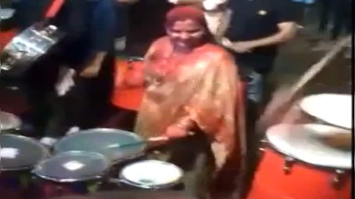 Watch: Eknath Shinde's wife plays drum to welcome him home – Firstpost