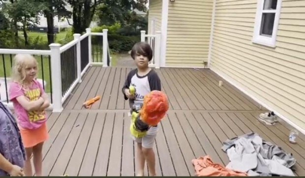 Father builds flamethrower toy for kids, video goes viral
