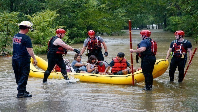 Submerged cars, wrecked homes: Texas reels under massive flood - Photos ...