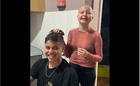 Viral video: Big brother trims his hair in solidarity with sister ...