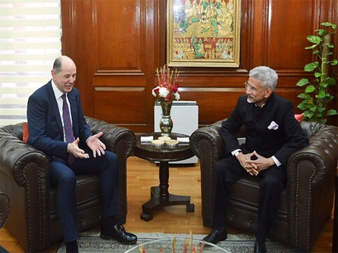 Jaishankar meets FCDO Permanent Under-Secretary Philip Barton in Delhi