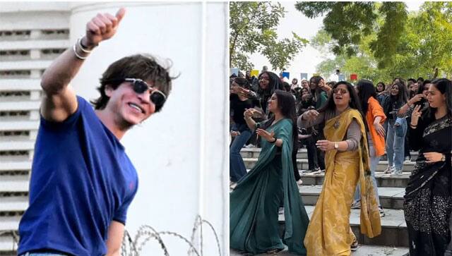 Delhi University professors and students dance on 'Jhoome Jo Pathaan ...