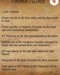 Poonch Terror Attack: JeM offshoot PAFF releases photos of army truck ...