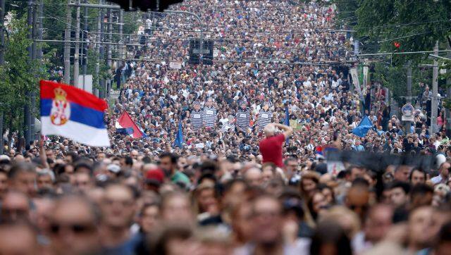 'Vucic out': Serbian protesters keep heat on government