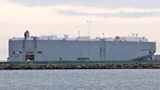 Massive fire breaks out on board of cargo ship off Dutch coast; Indian ...