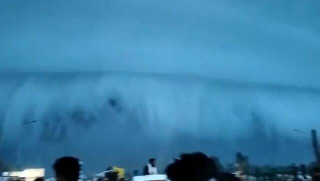 Haridwar witnesses spectacular formation of heavy shelf-clouds amidst monsoon rains, watch