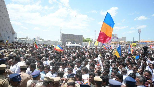 WATCH: PMK protest against NLC turns violent in Tamil Nadu's Cuddalore ...