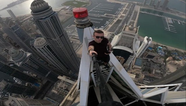 Who was Remi Lucidi, French daredevil who fell to his death during a stunt?