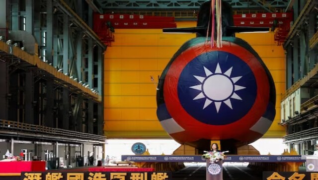 Taiwan unveils first domestically built submarine to fend off China Taiwan unveils first domestically built submarine to fend off China