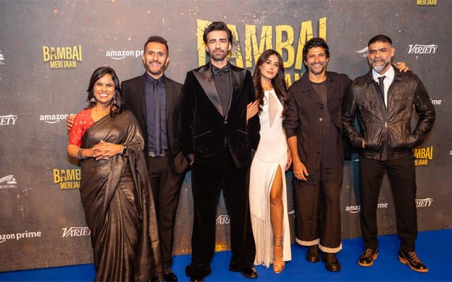 Farhan Akhtar, Avinash Tiwary, and Kritika Kamra grace the London premiere of their show 'Bambai ...