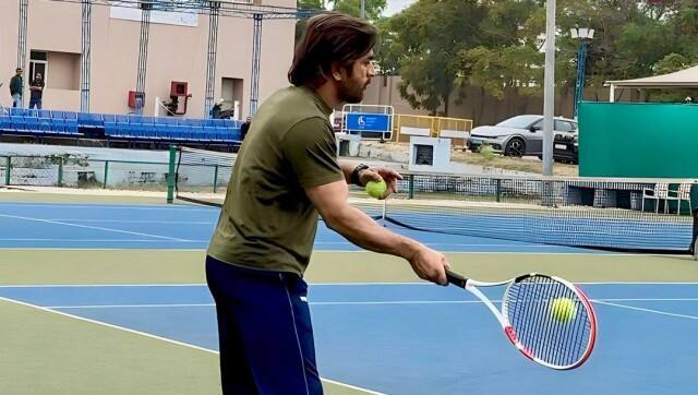 Watch: MS Dhoni spotted playing tennis after being retained by CSK