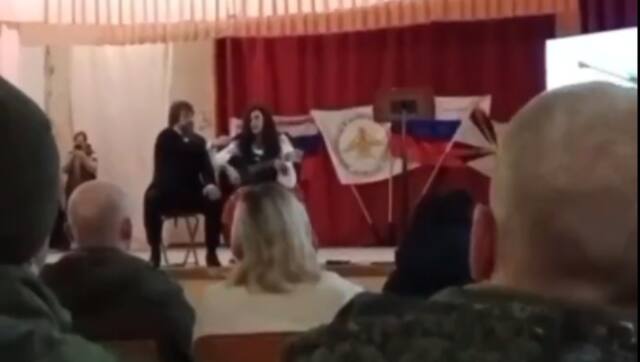 Video shows Russian actress performing for troops before Ukrainian ...