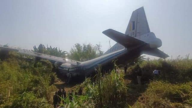 Myanmar Army plane that came to fetch soldiers who crossed into India ...