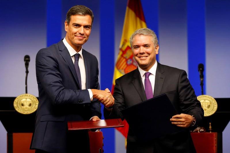 Spain's Sanchez offers Colombia help to reach peace with ELN rebels ...