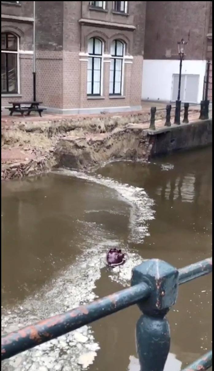 Section of wall on old Amsterdam canal collapses – Firstpost